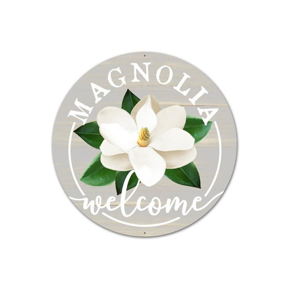 12dia Metal Magnolia Welcome Sign Magnolia Sign - Etsy