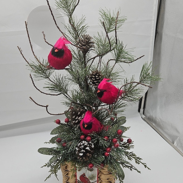 Cardinal Christmas Tree Topper - Etsy