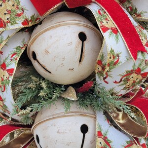 Rustic Jingle Bell Swag, Christmas Rustic Swag, Front Door Wreath ...