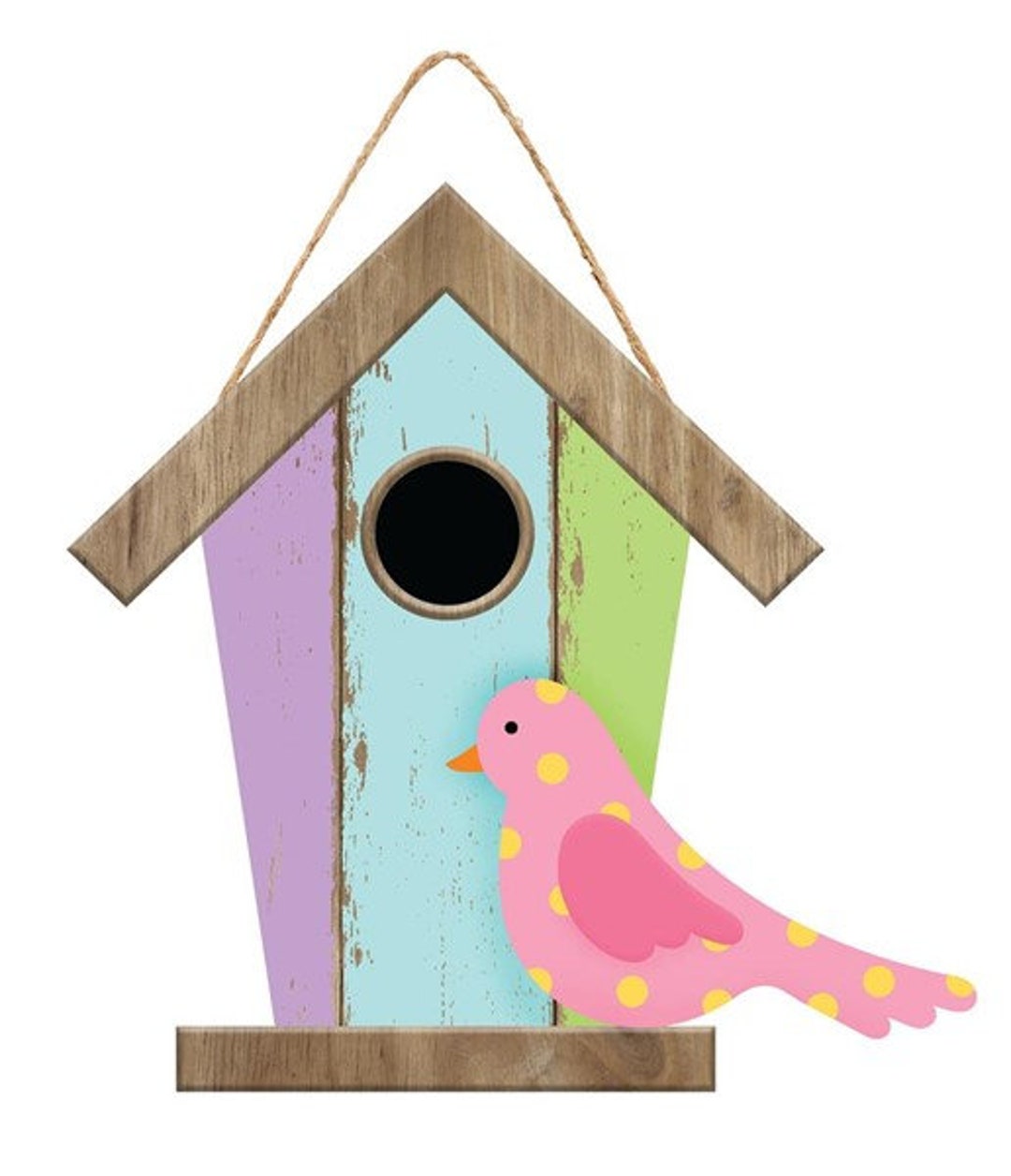 12"h X 12"l Birdhouse W/bird Sign, Birdhouse Sign - Etsy