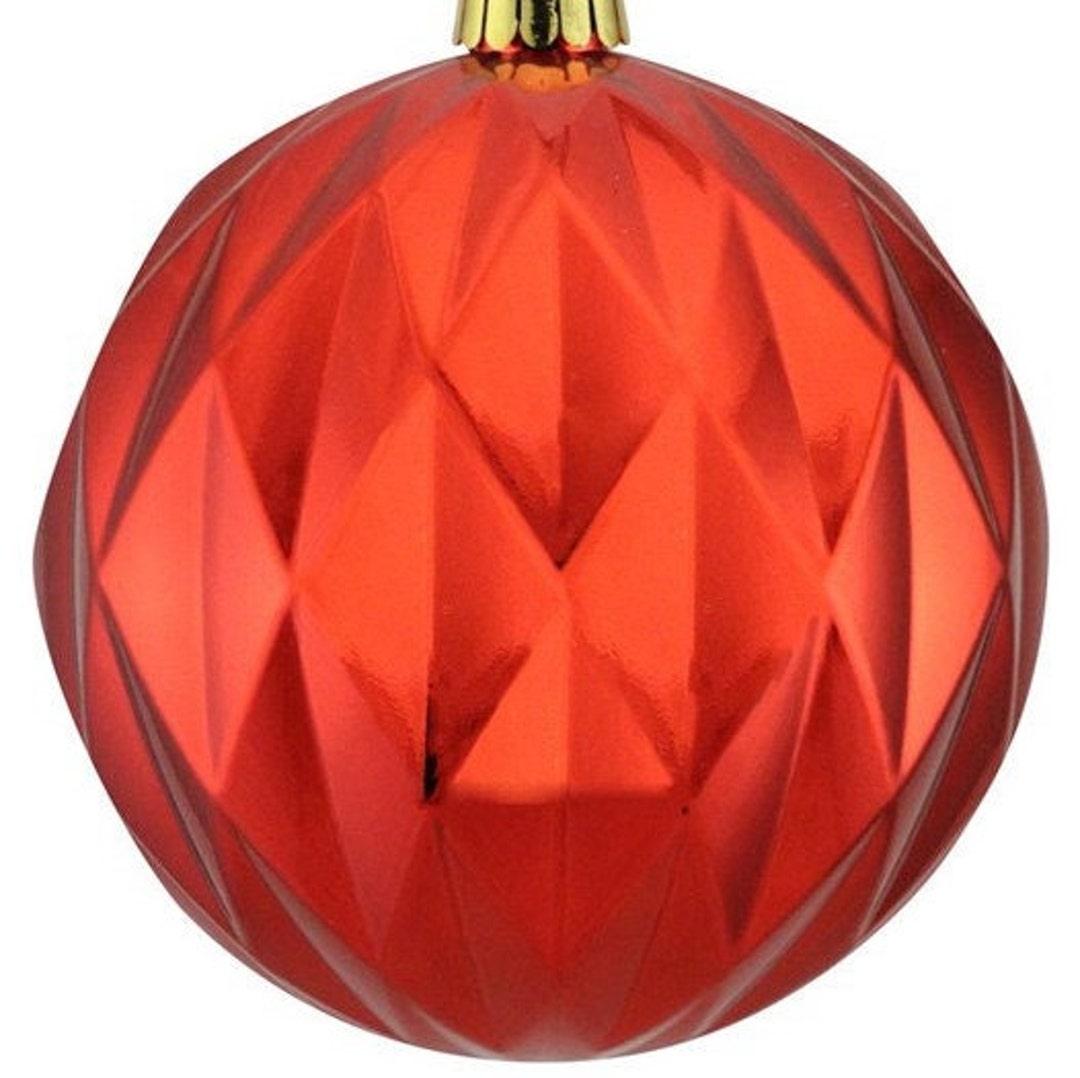 150mm Shiny Red Diamond Ball Orn - Etsy