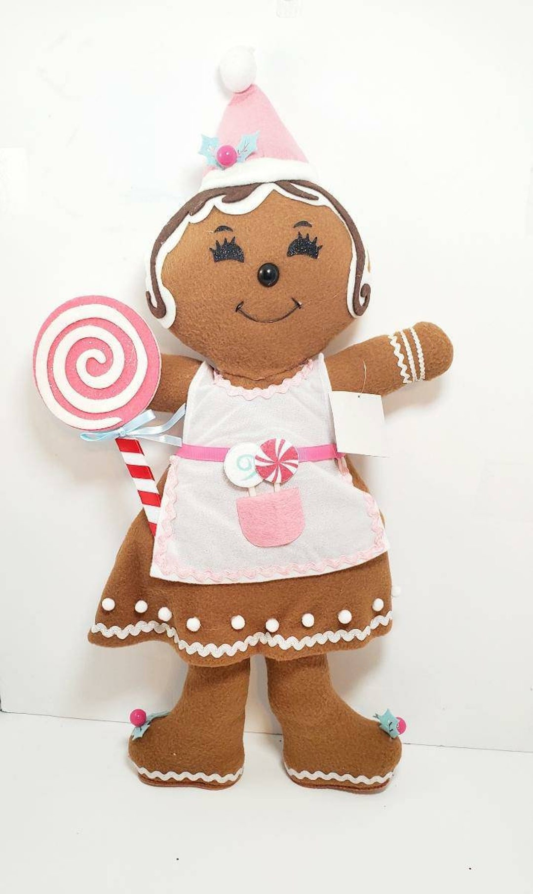 Mrs. Gingerbread, Gingerbread Wreath Attachment, Plush Gingerbread ...