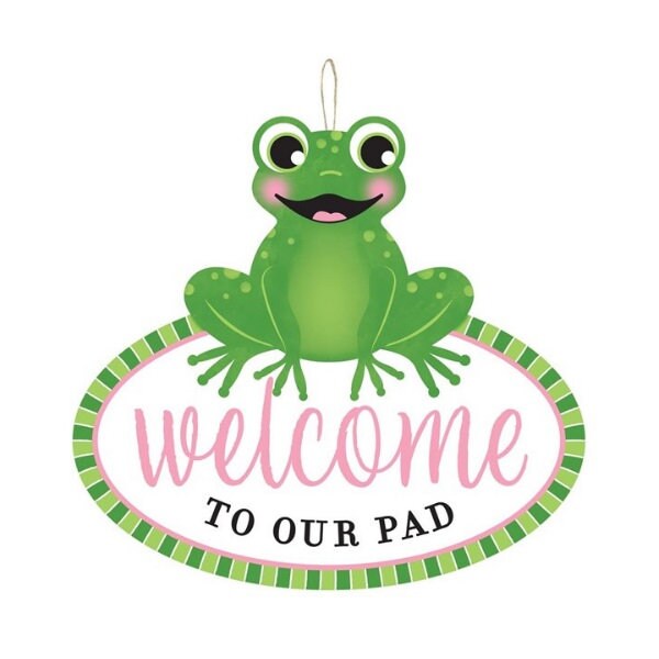 Welcome to Our Pad Frog Sign - Etsy