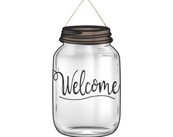 Welcome Mason Jar Signs - Etsy