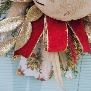 Rustic Jingle Bell Swag, Christmas Rustic Swag, Front Door Wreath ...