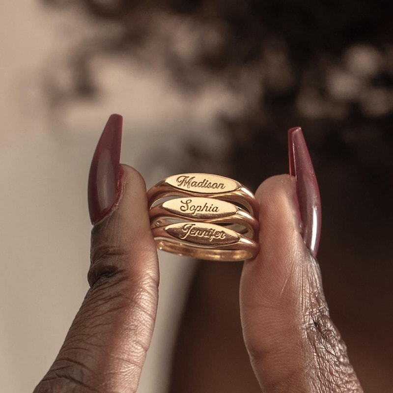 Brass Custom Name Ring - Etsy