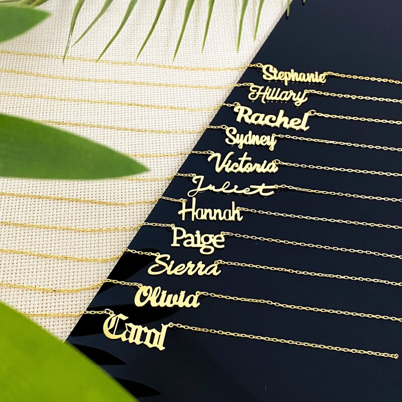 Silver Name Necklace - Etsy