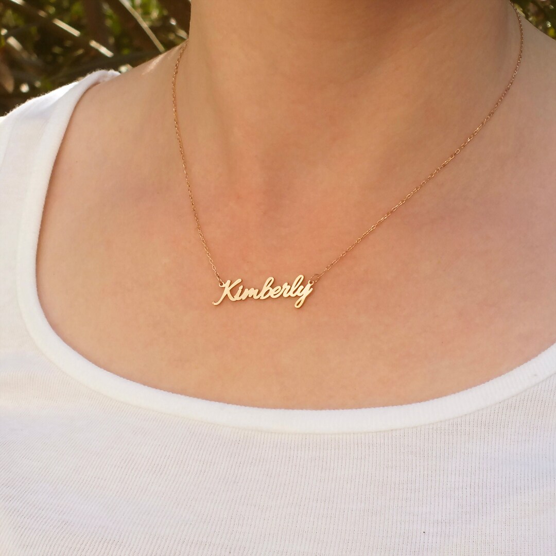 Tiny Name Necklace Personalized Name Necklace Necklace for - Etsy