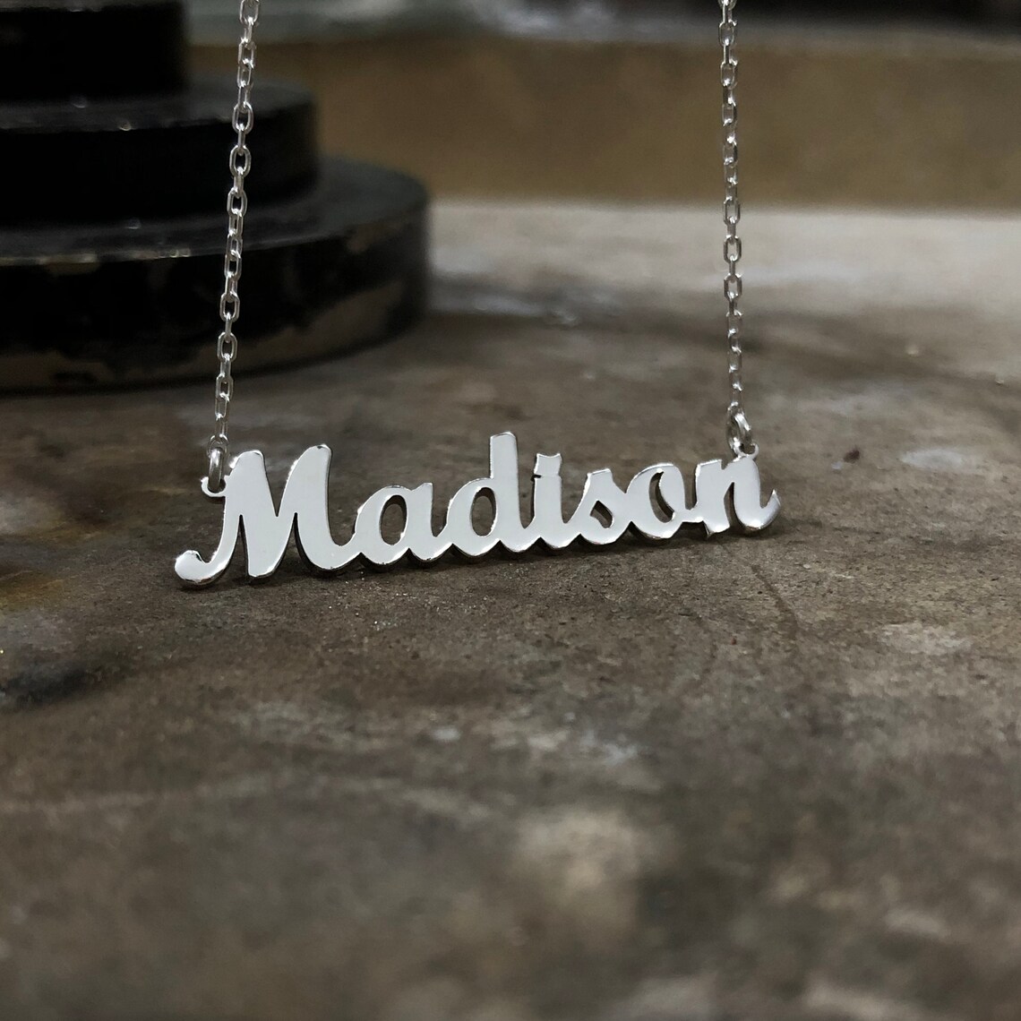 Name Necklace Sterling Silver Necklace Personalized Etsy