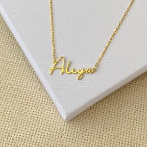 Cursive Name Necklace Personalized Name Necklace Handwriting - Etsy