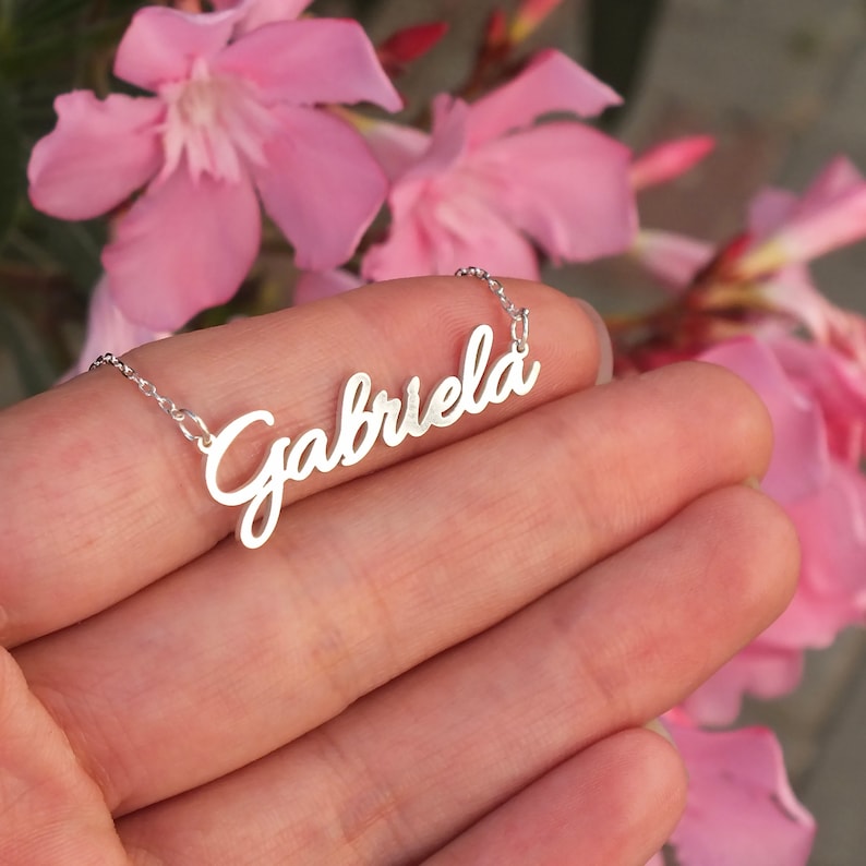 Tiny Name Necklace Personalized Jewelry Mom Gift Necklace - Etsy