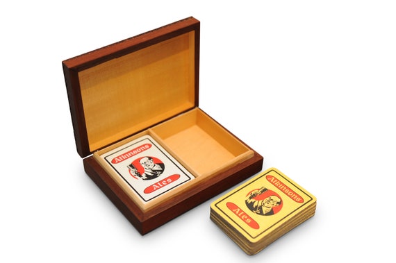 Vintage Set of Atkinsons Ales Playing Cards With Carved Wooden - Etsy