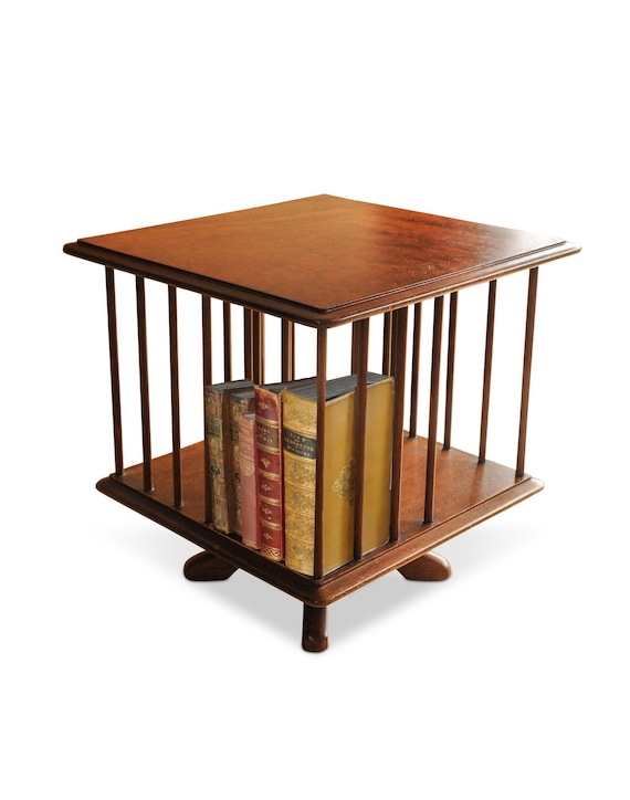 Early 20th Century Small Revolving Tabletop Bookcase Handmade With Dowel Partitions Circa 1910 s Read Shipping Info Etsy UK