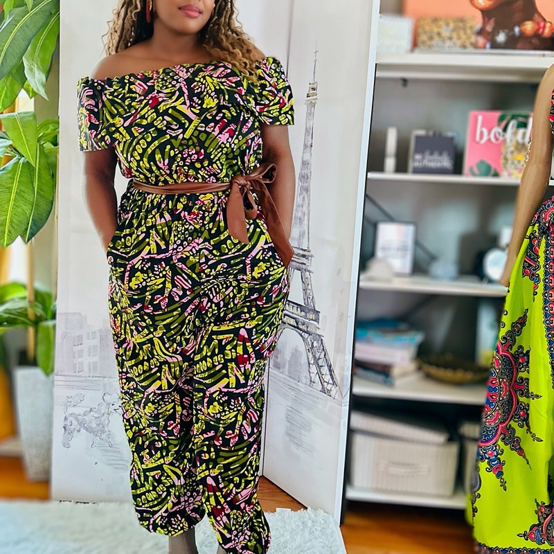 African Print Jumpsuit - Etsy