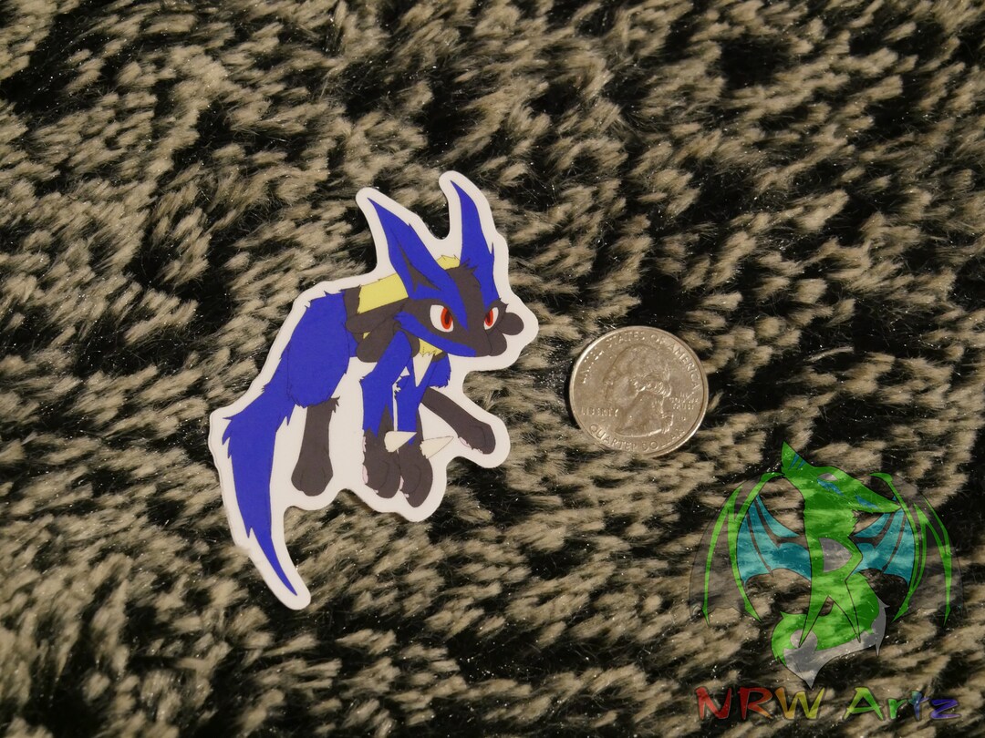Lucario Sticker *gloss* by NRW Artz - Etsy