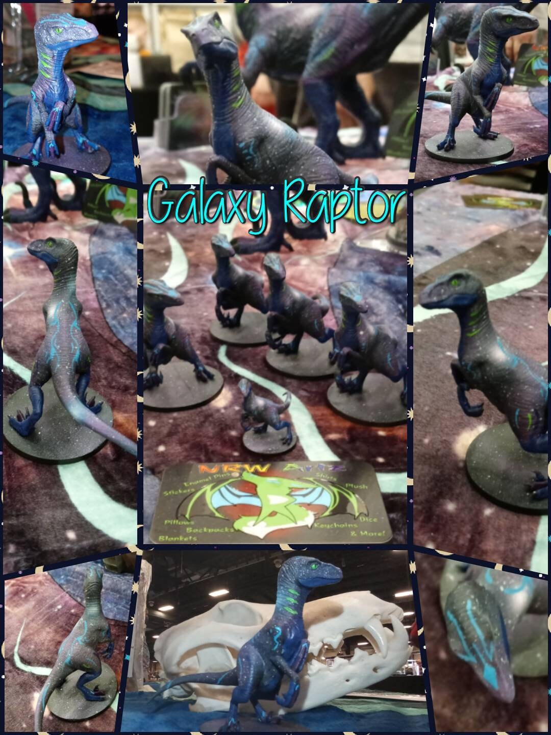 Galaxy Raptor Figures NRW Artz Mascot - Etsy