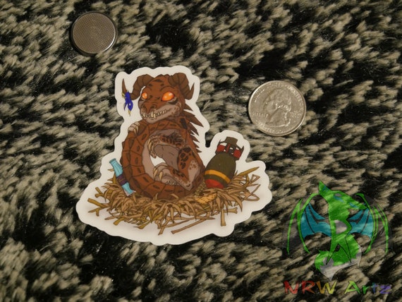 Adolescent Deathclaw Sticker transparent by NRW Artz | Etsy