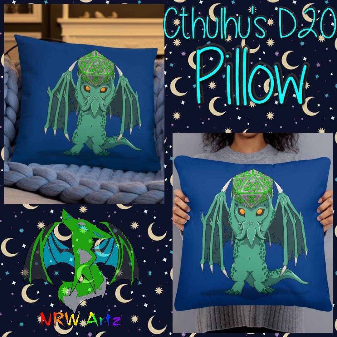 Cthulhu's D20 Pillow - Etsy
