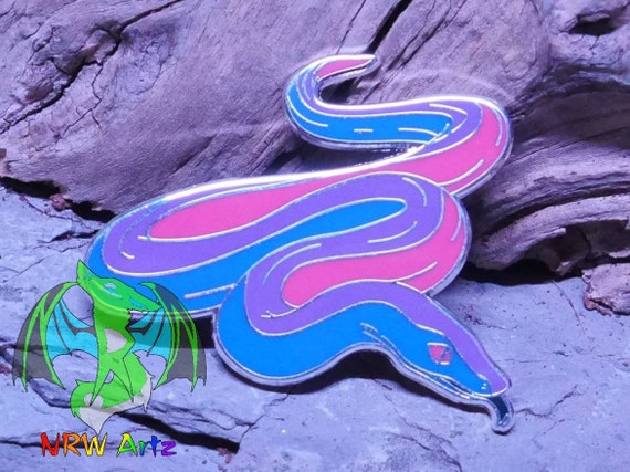 Pride Snake Burton's Bi Pin by NRW Artz | Etsy