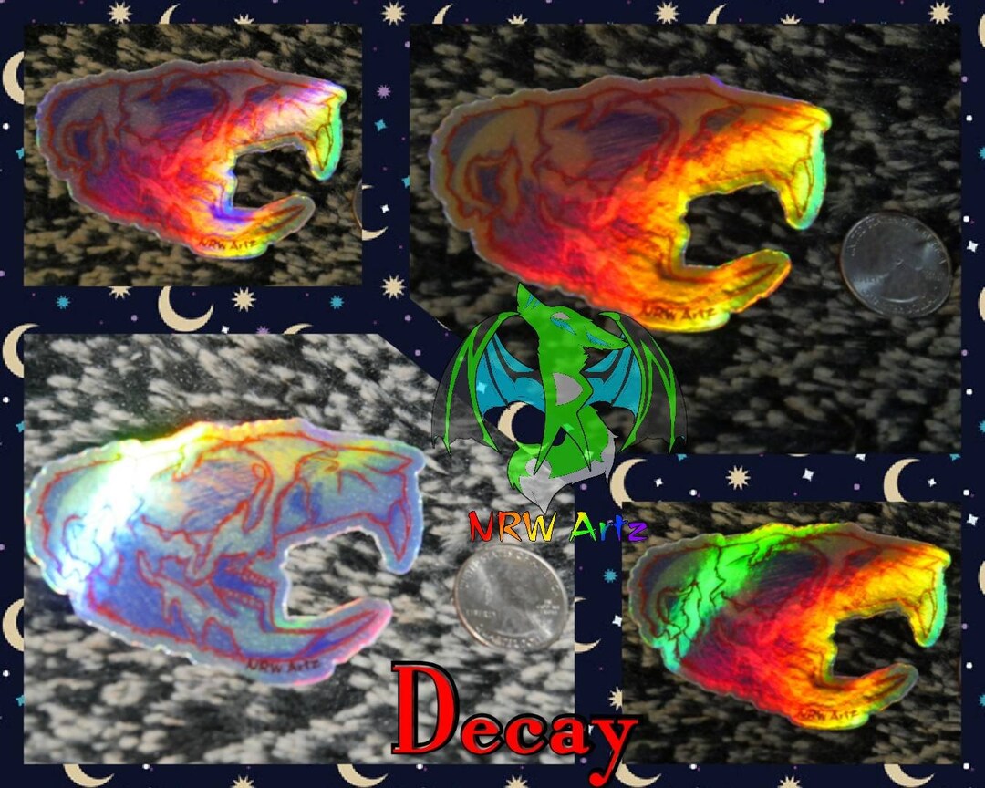 Decay - Rodent Skull Sketch Sticker *holo* by NRW Artz - Etsy