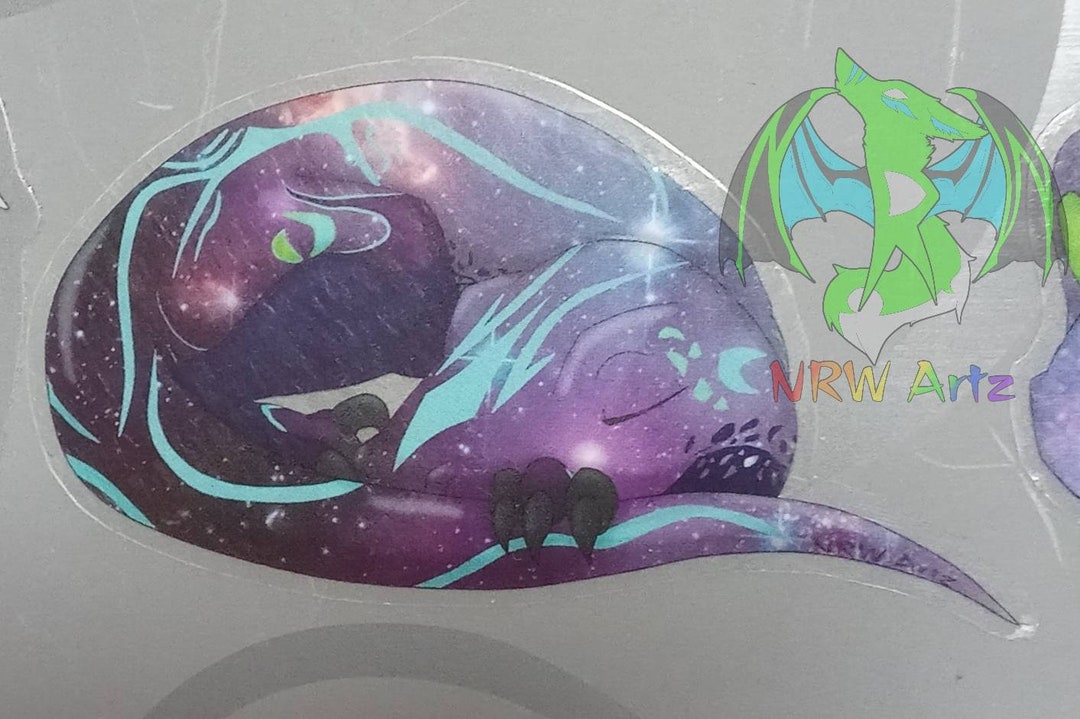 Galaxy Raptor Napz Sticker *transparent* by NRW Artz - Etsy