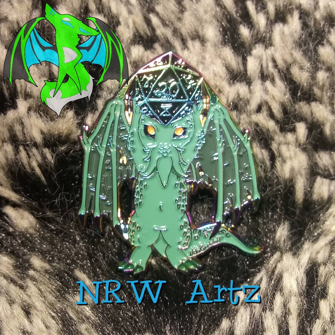 Cthulhu's D20 Pin by NRW Artz - Etsy