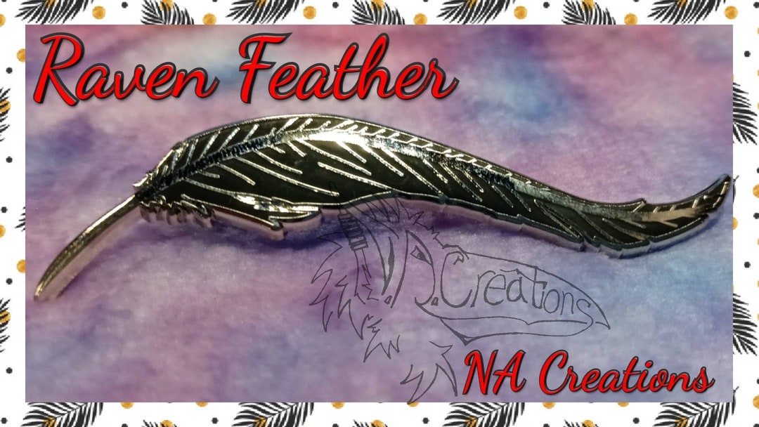 Raven Feather Pins by NA Creations - Etsy