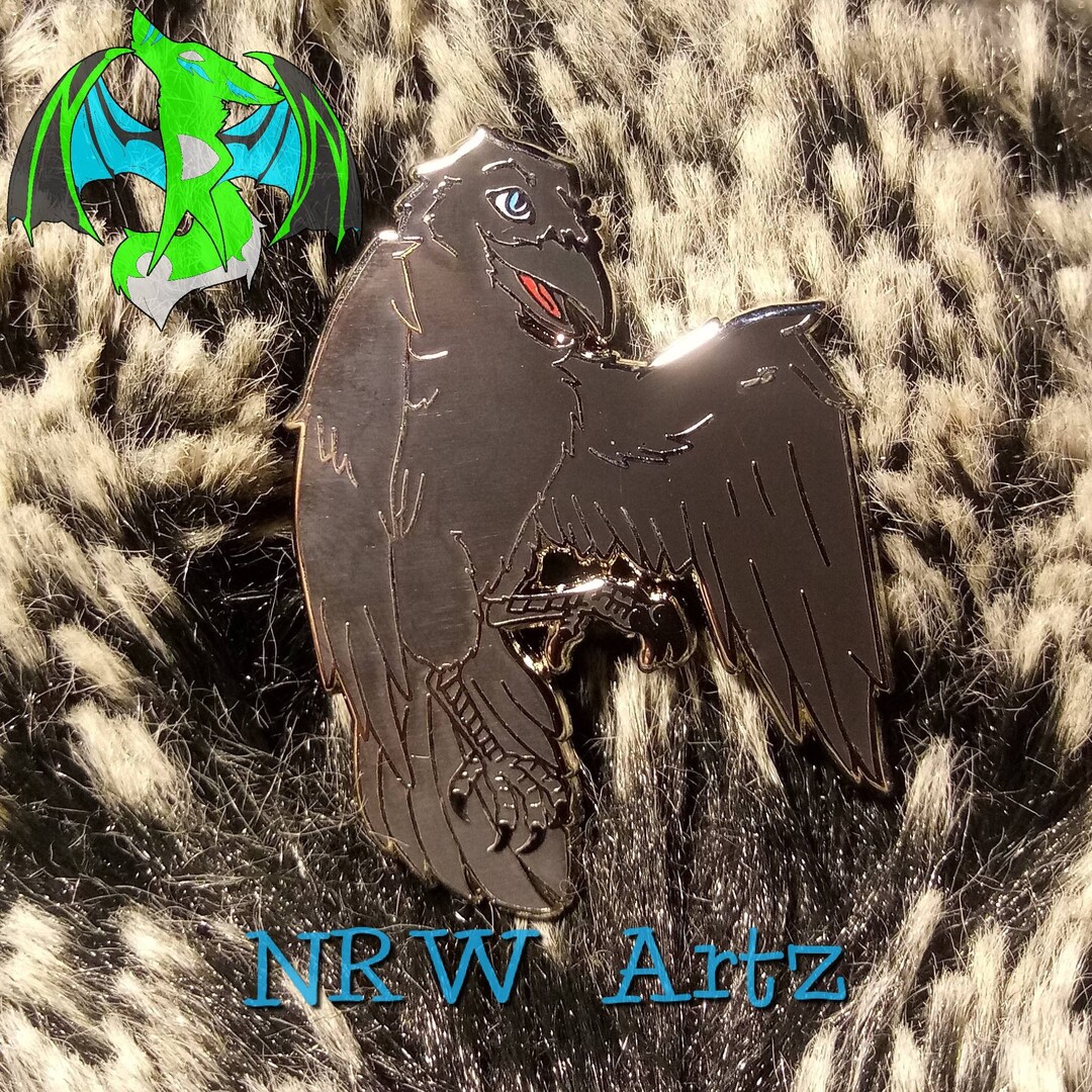 Corvid (raven) Pin by NRW Artz - Etsy
