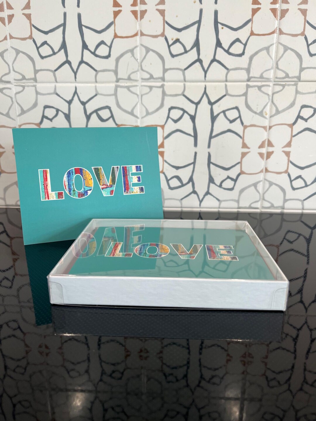 Original Blank Notecard & Envelope Set of 8 | Abstract Painting Based ...