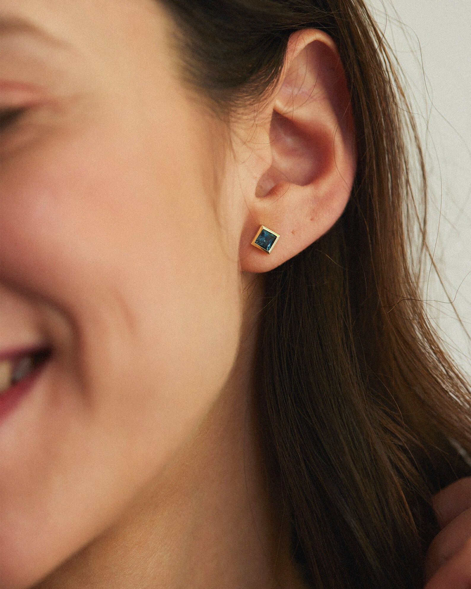 14K Solid Gold London Blue Topaz Earrings. Captivating London Blue ...