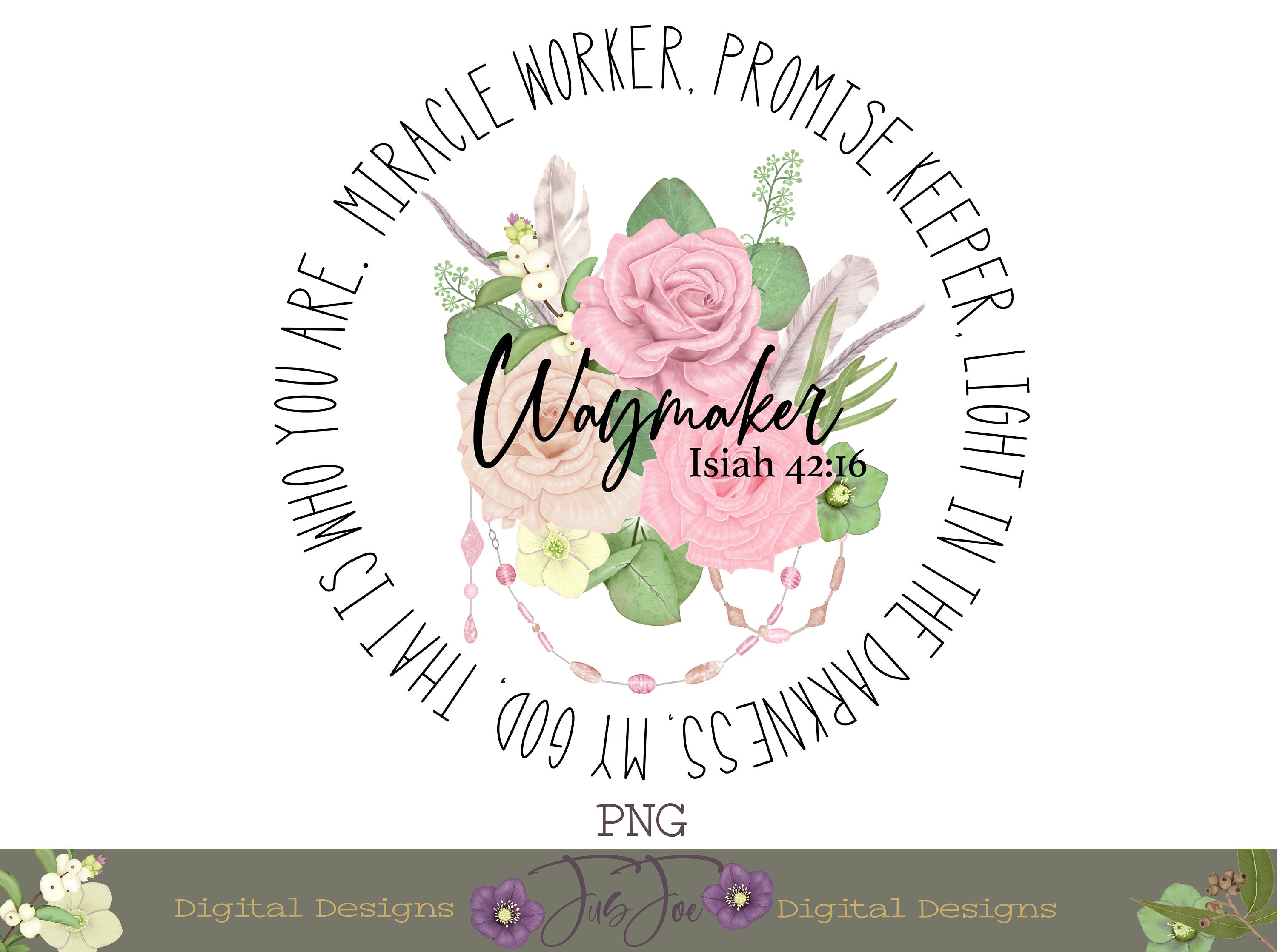 Waymaker Lyrics with Flower Sublimation Digital Wall Art and | Etsy