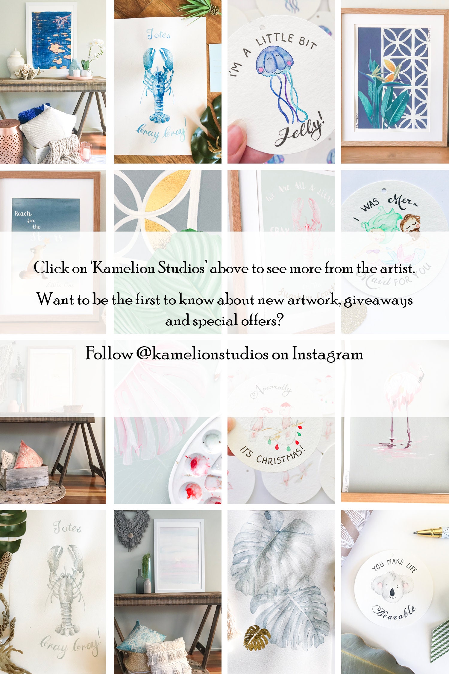 Totes Cray Cray Watercolour Lobster Coral Pink Crayfish - Etsy Australia