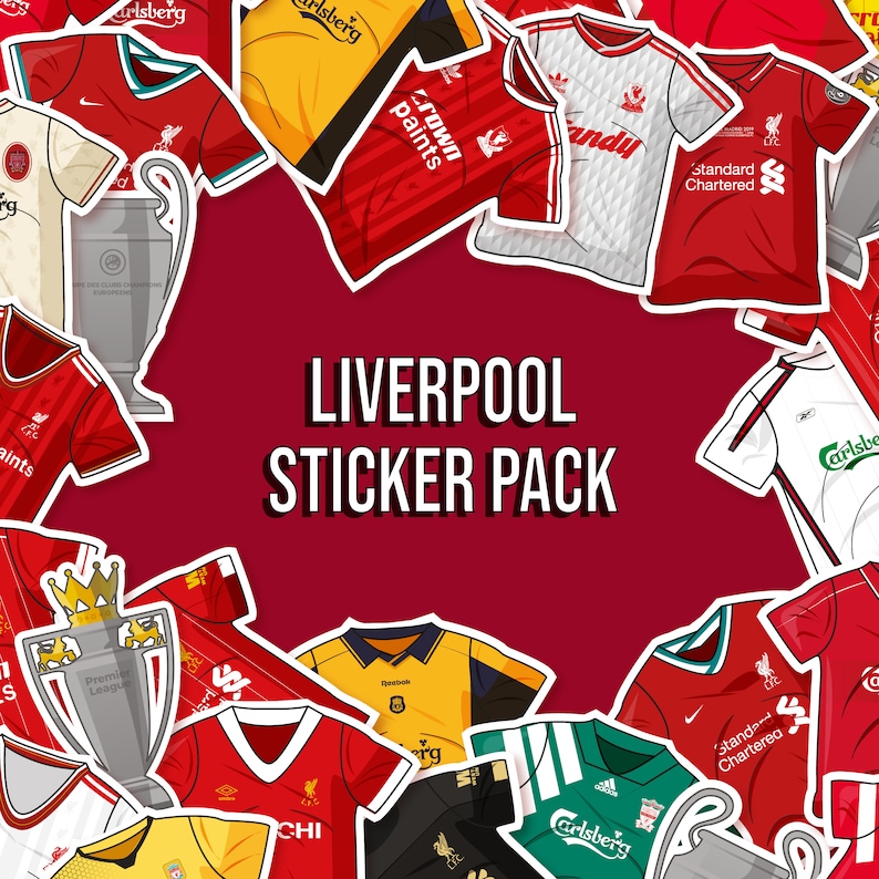 Liverpool Football Club Sticker Pack | Etsy