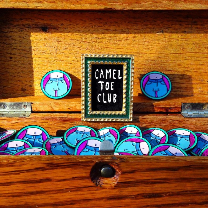 Camel Toe Enamel Pin Etsy