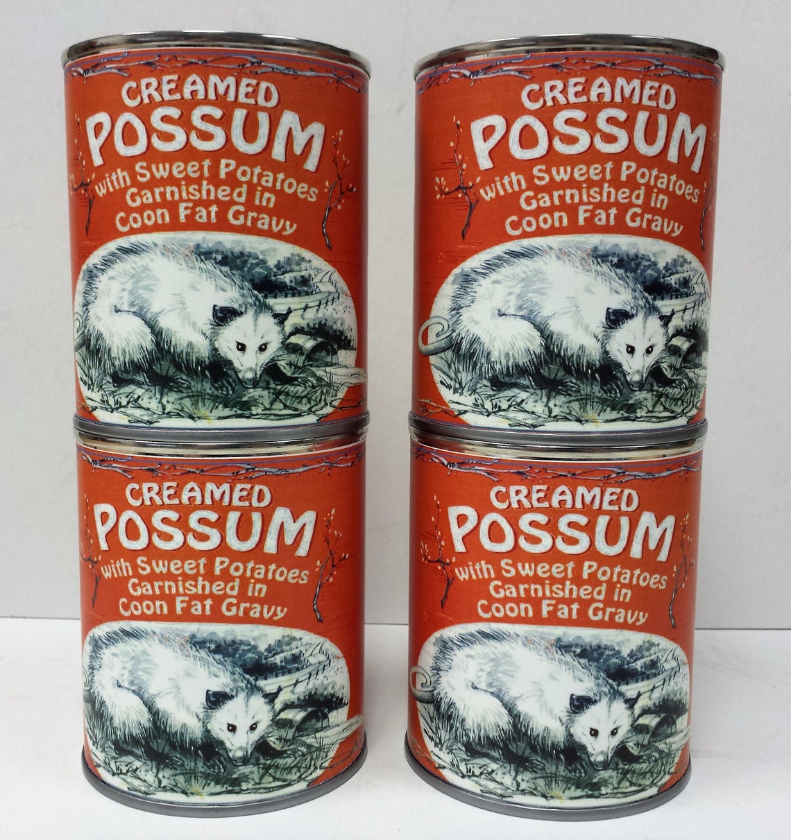 4-pack of Creamed Possum Garnished With Sweet 'taters and Coon Fat ...