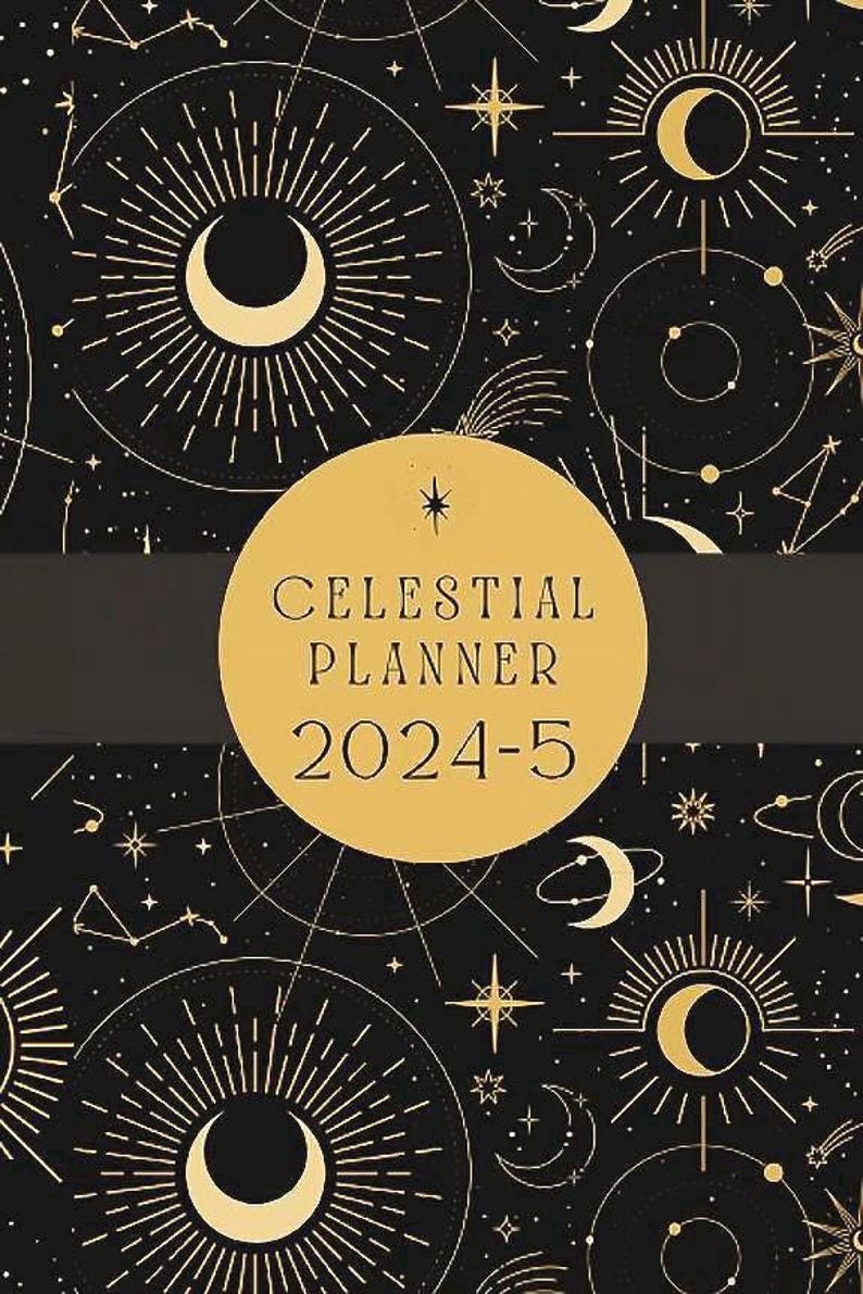 2024-5 Printed Minimalist Celestial Planner Choice of Cover - Etsy