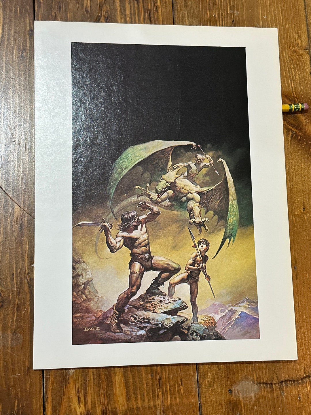 Boris Vallejo Mounted Print - Conan of Aquilonia - 1977 - Etsy