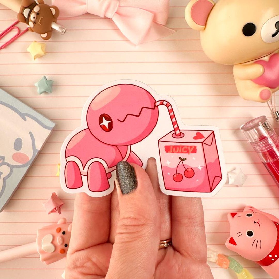 Ultra Glossy Pink Juicy Trapinch Sticker - Etsy