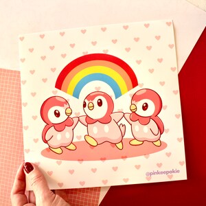 Pink Piplup Rainbow Friends Art Print 8x8 - Etsy