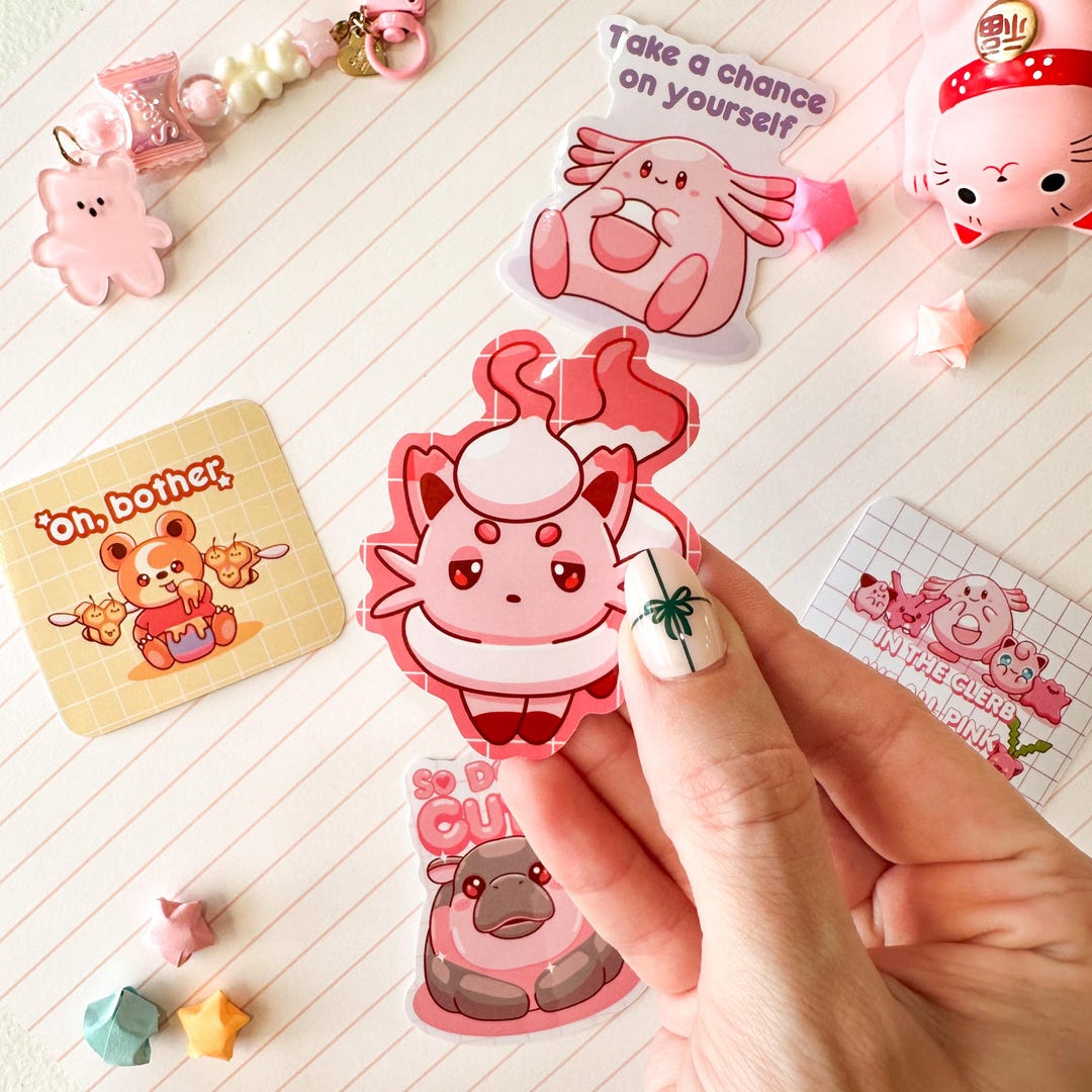 Ultra Glossy Kawaii Icy Fox Zorua Sticker - Etsy