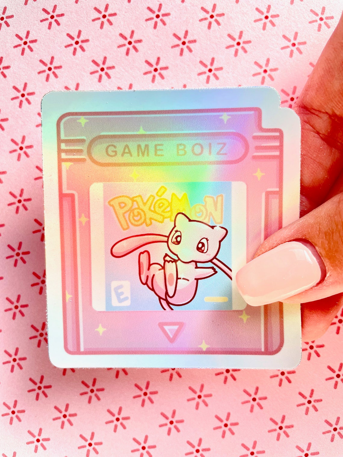 Holographic Pink Mew Cartridge Vinyl Sticker - Etsy
