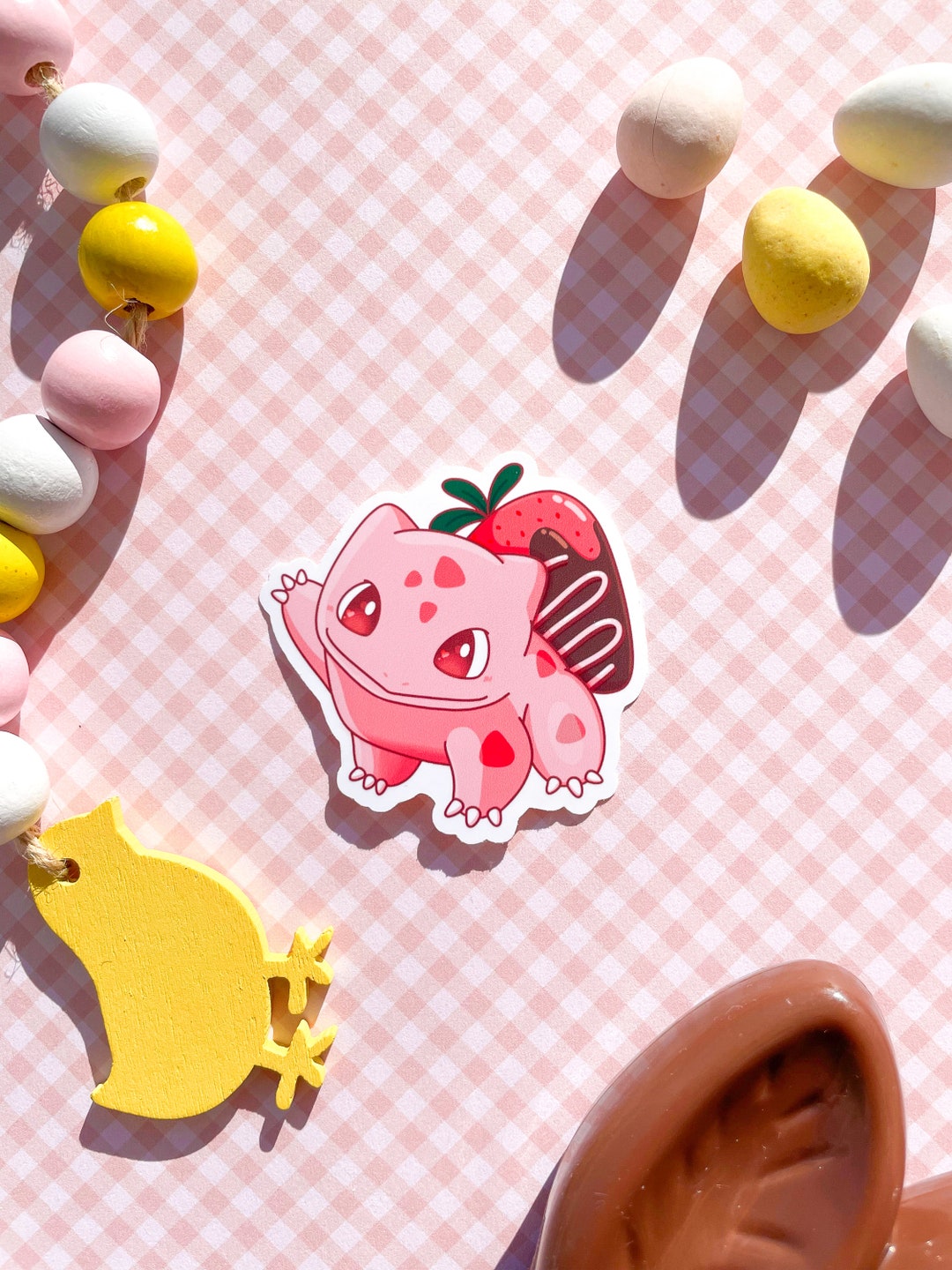 Ultra Glossy Pink Strawberry Bulba Vinyl Sticker - Etsy