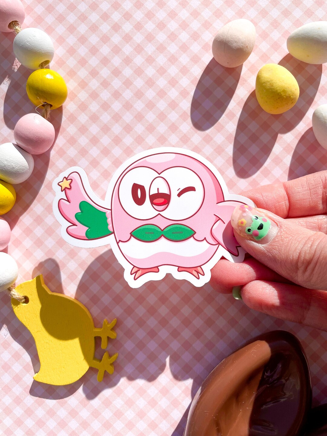 Ultra Glossy Pink Rowlet Owl Vinyl Sticker - Etsy Canada