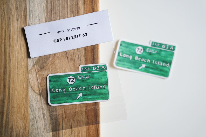 Long Beach Island Exit 63 Garden State Parkway Sticker - Etsy