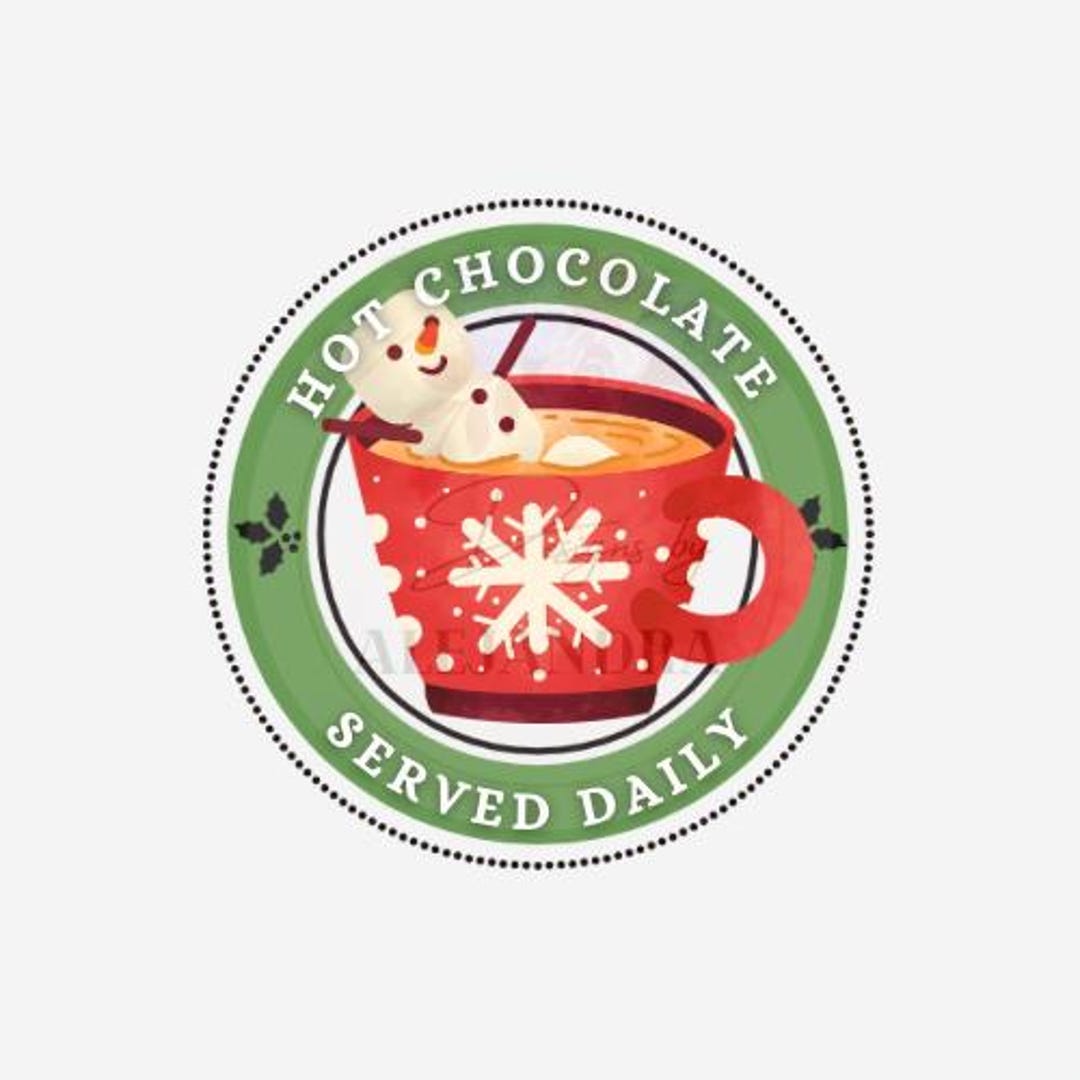 PNG, Digital File, Hot Chocolate Sign, Hot Chocolate Decal, Snowman ...