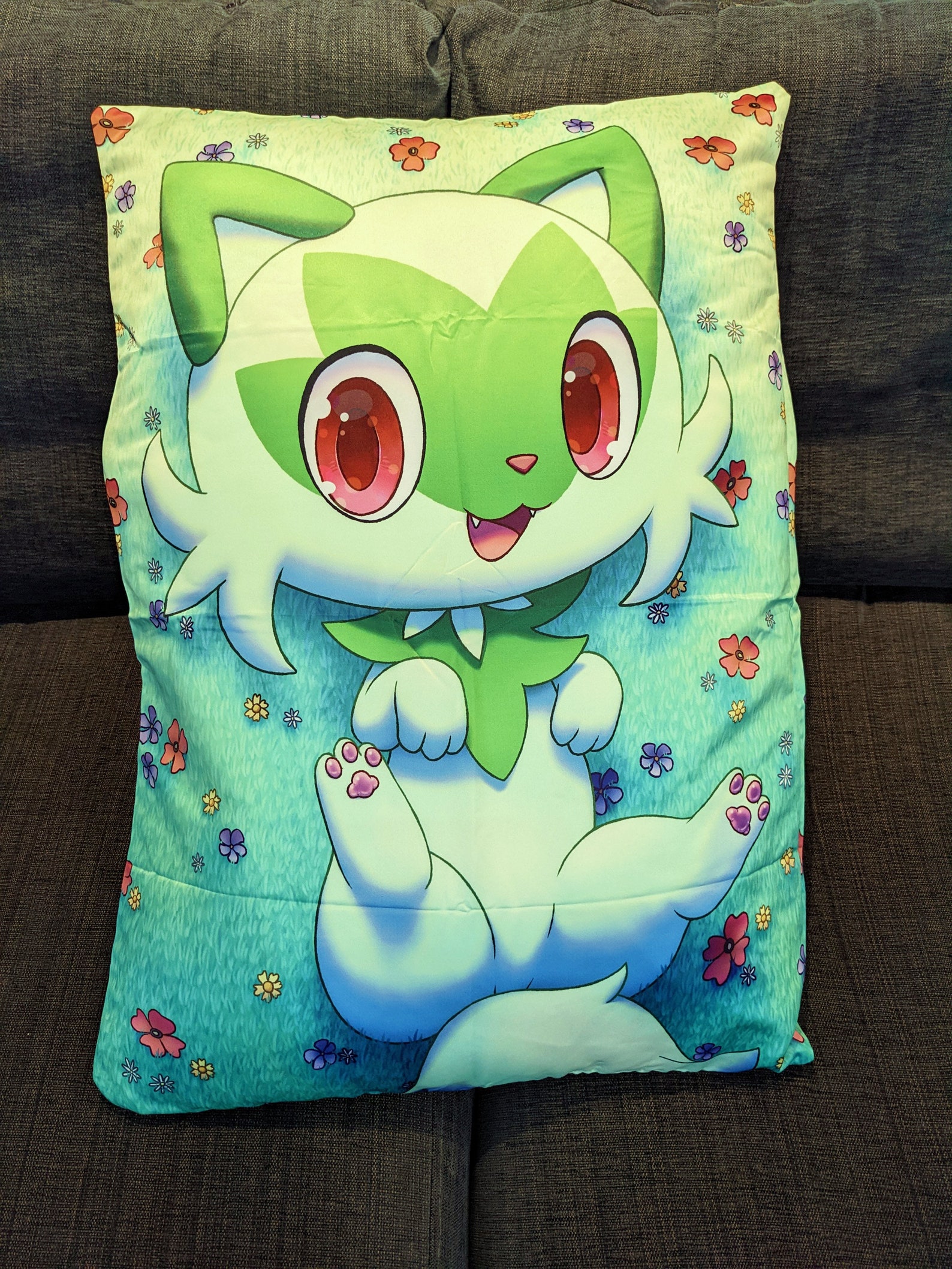 Sprigatito Mini Dakimakura - Pokémon Pillow Cover - Etsy Canada