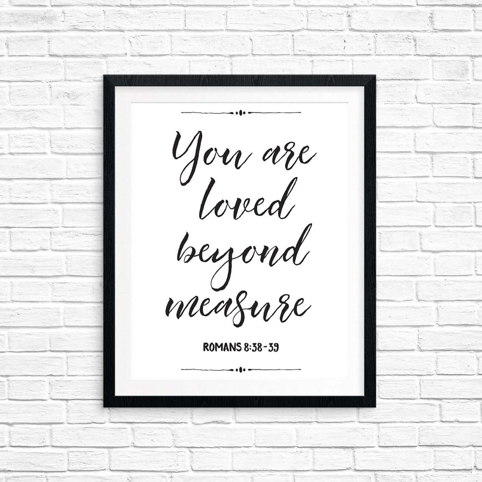Printable Art Love Quote You Are Loved Beyond Measure - Etsy