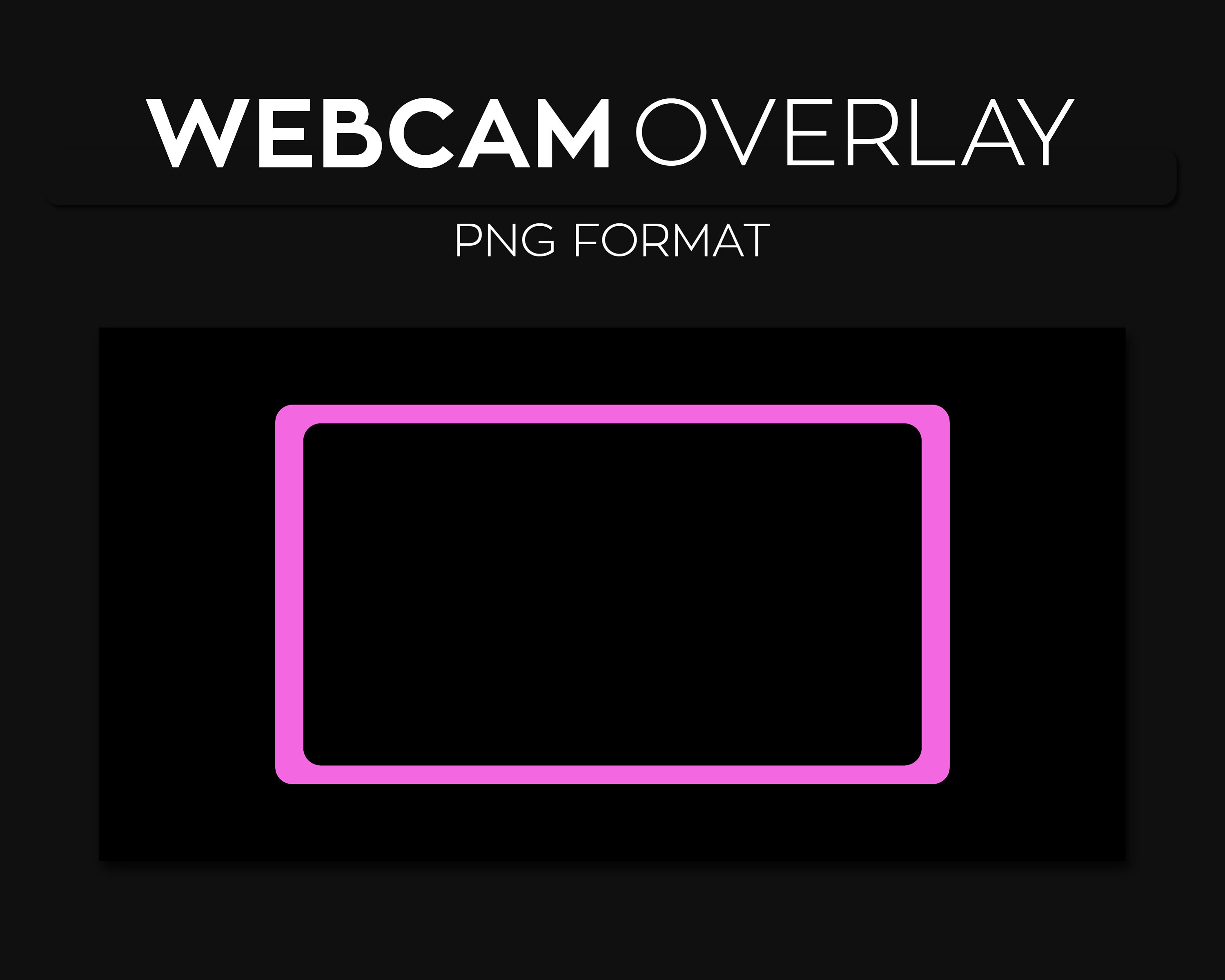 Pink Webcam Frame Overlay, Webcam Border, Custom Twitch Streamlabs OBS ...