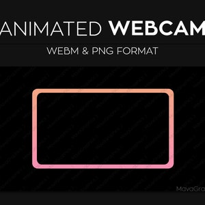 Animated Pink Orange Webcam Frame Overlay, Premade Twitch Streamlabs ...