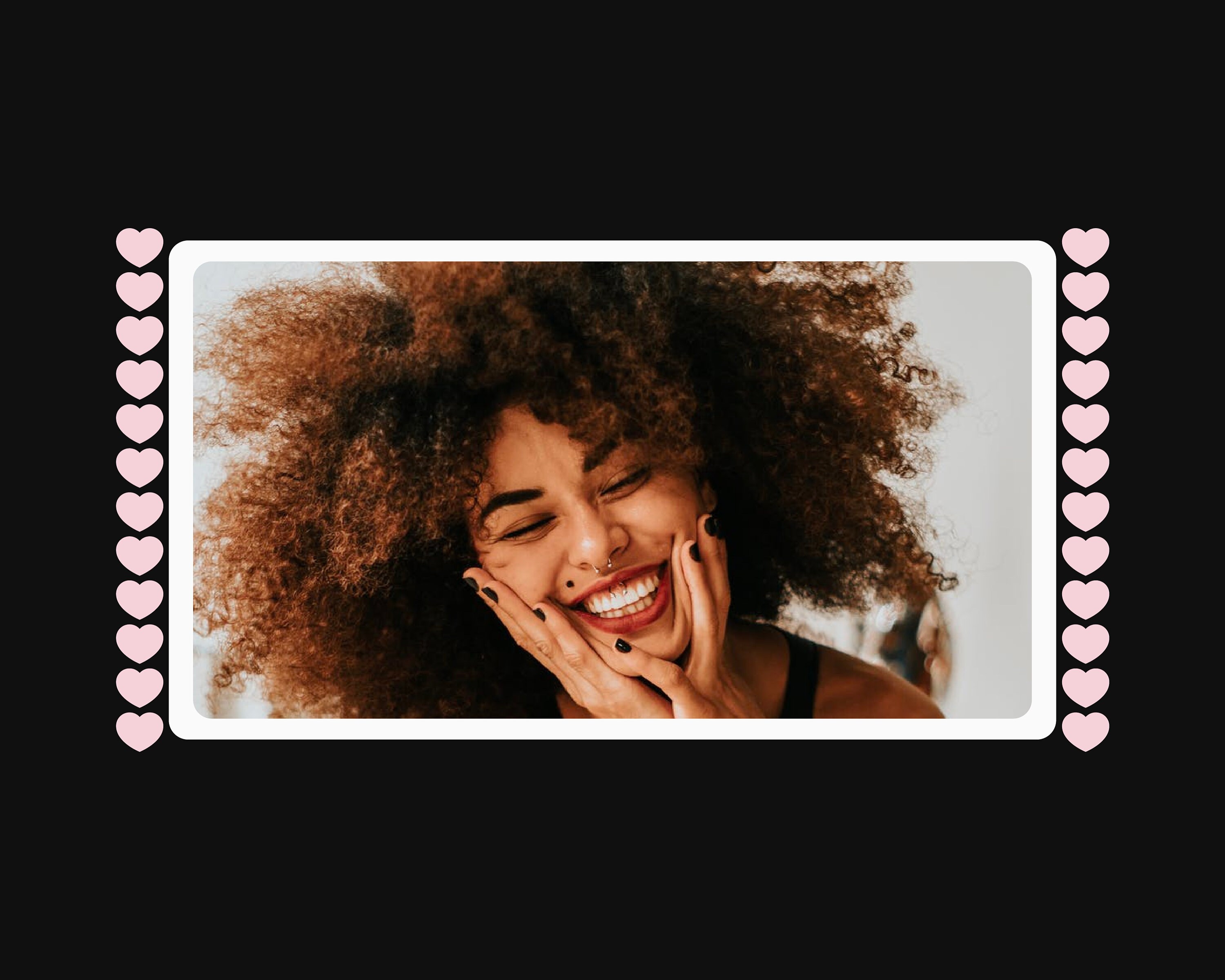 White and Pink Webcam Frame With Hearts for Twitch, Cute Webcam Border ...